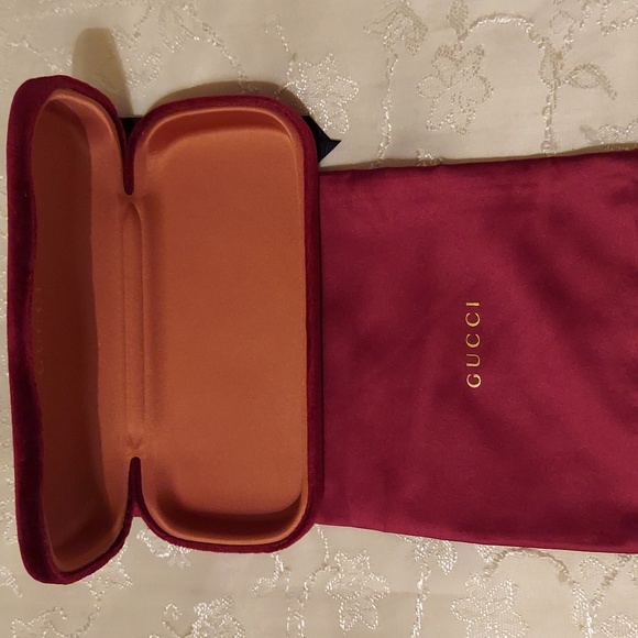 Gucci | Accessories | Gucci Eyeglass Case Only Velvet Burgany With Dust ...